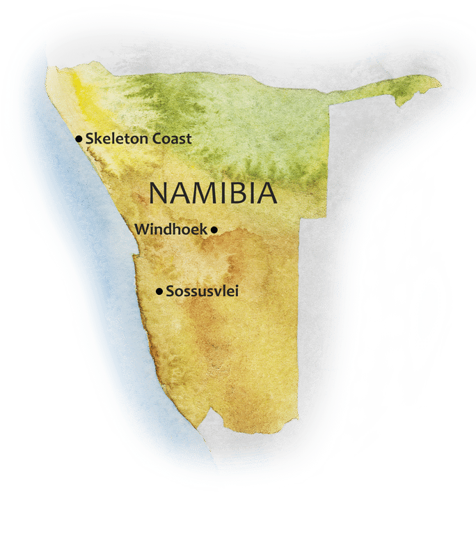 Namib Desert Map Namib Desert And Naukluft Information Guide Namibia